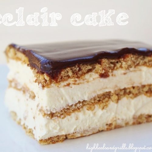 Eclair Cake Recipe (Easy, no bake dessert!) | High Heels and Grills