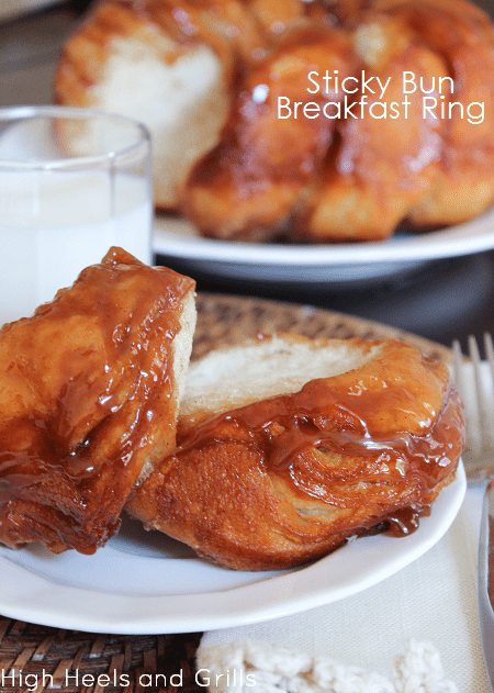 Sticky Bun Breakfast Ring - High Heels and Grills