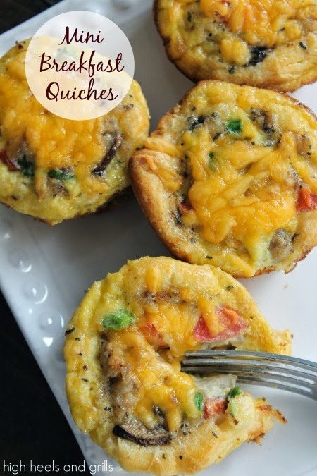 Mini Breakfast Quiches - High Heels and Grills
