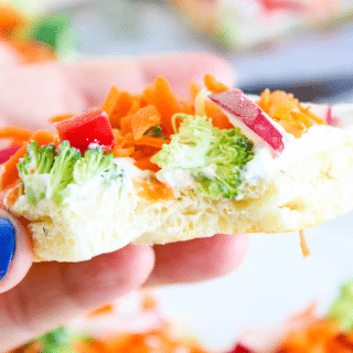 Ranch Cream Cheese Vegetable Pizza | High Heels and Grills