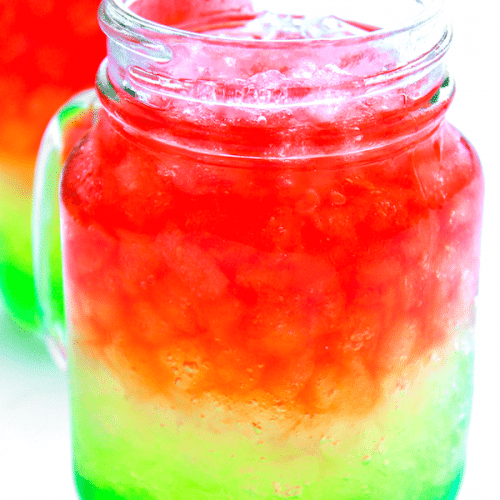 Watermelon Layer Drink | High Heels and Grills