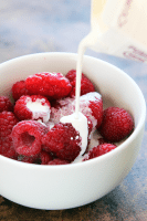 Raspberries and Cream Fruit Bowl | High Heels and Grills