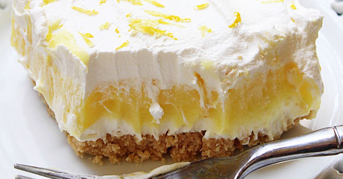 No Bake Lemon Layered Dessert - High Heels and Grills